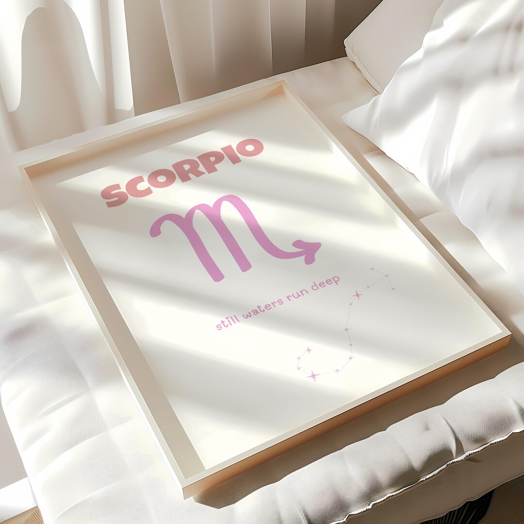 Scorpio Zodiac Sign Digital Art, Printable Poster, Trendy Art, Soft ...