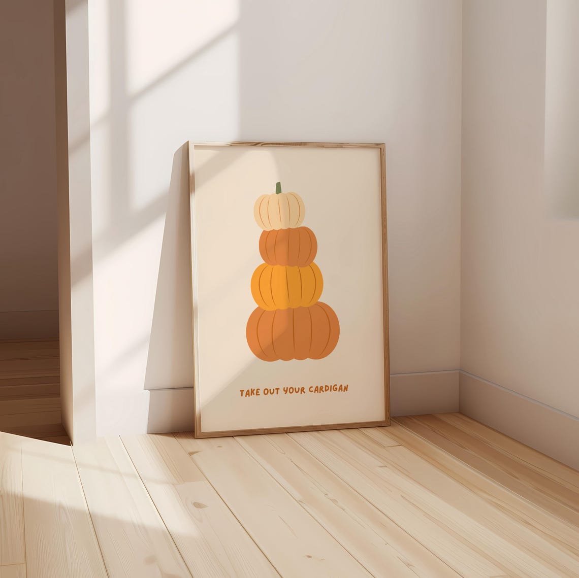 Fall Digital Art, Pumpkin Poster, Pumpkin Spice Poster, Autumn Art ...