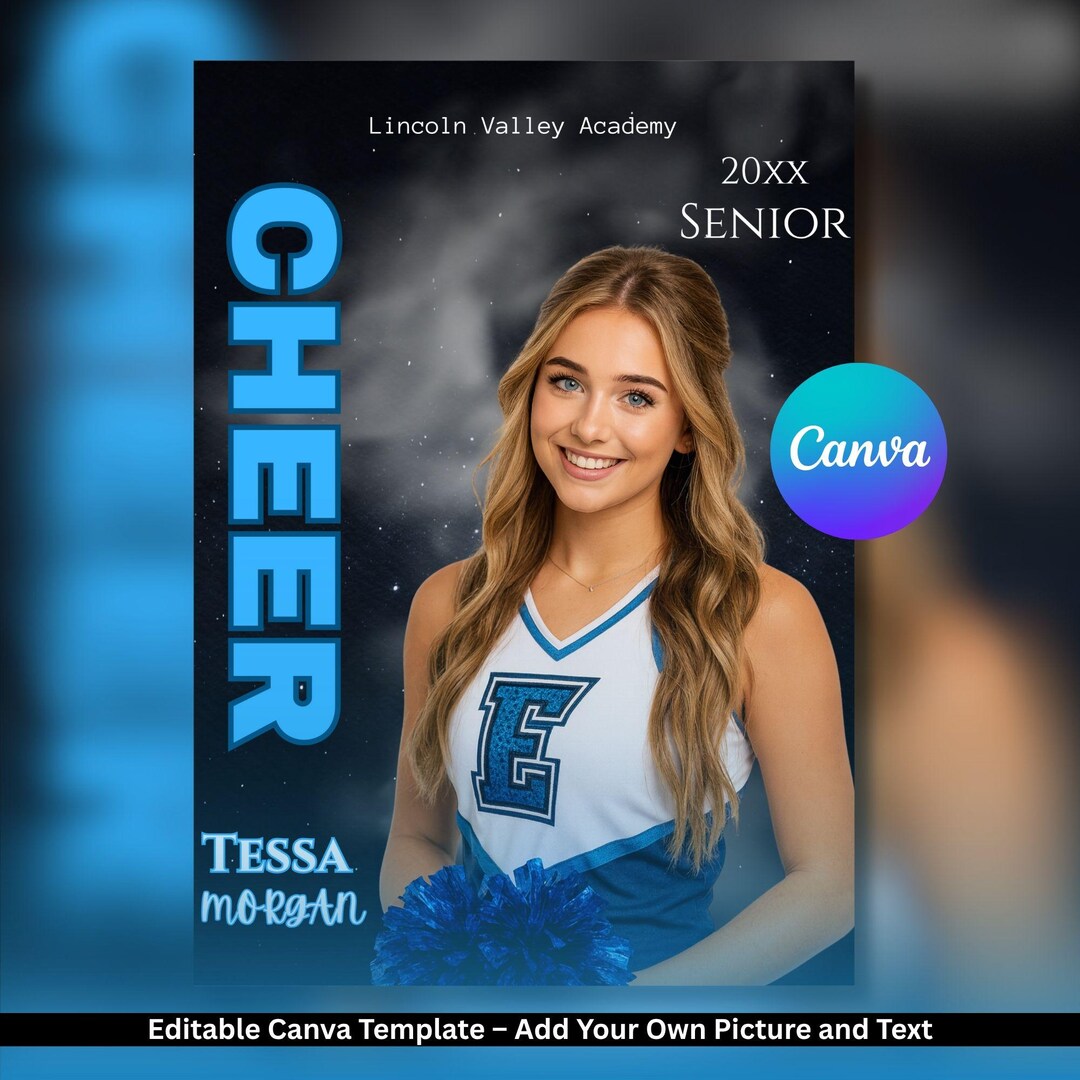 Cheer Victory Spotlight Poster | Senior Cheerleader Banner | Dance Team ...