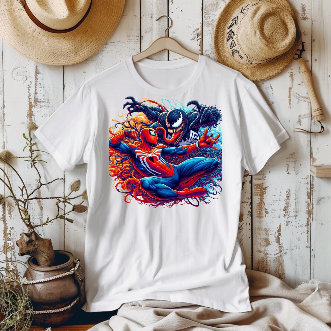 4-PNG Venom & Spiderman Splash | Bright Watercolor | Digital PNG File ...