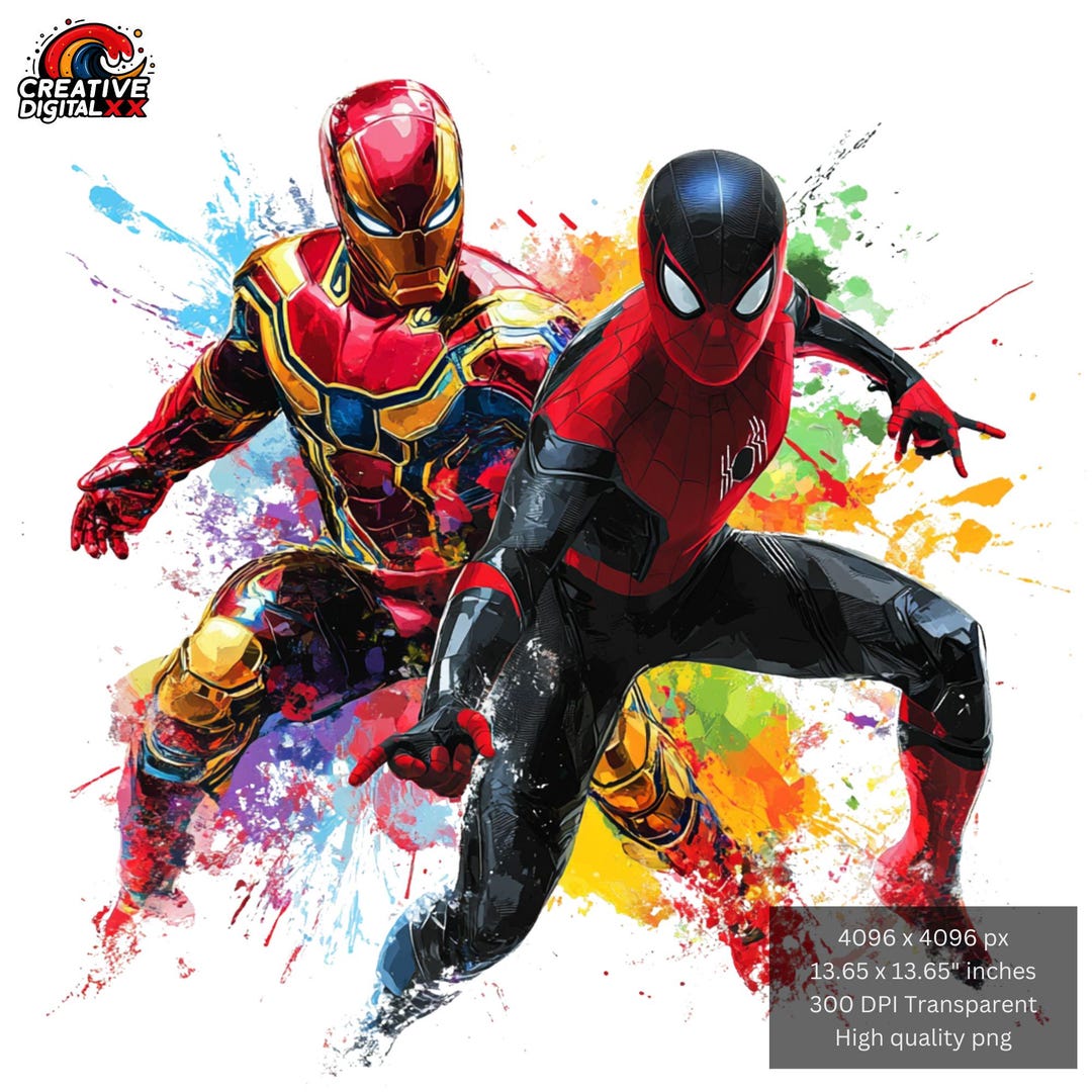 Dynamic Superhero Digital Art - Splash Style Printable Design - High ...