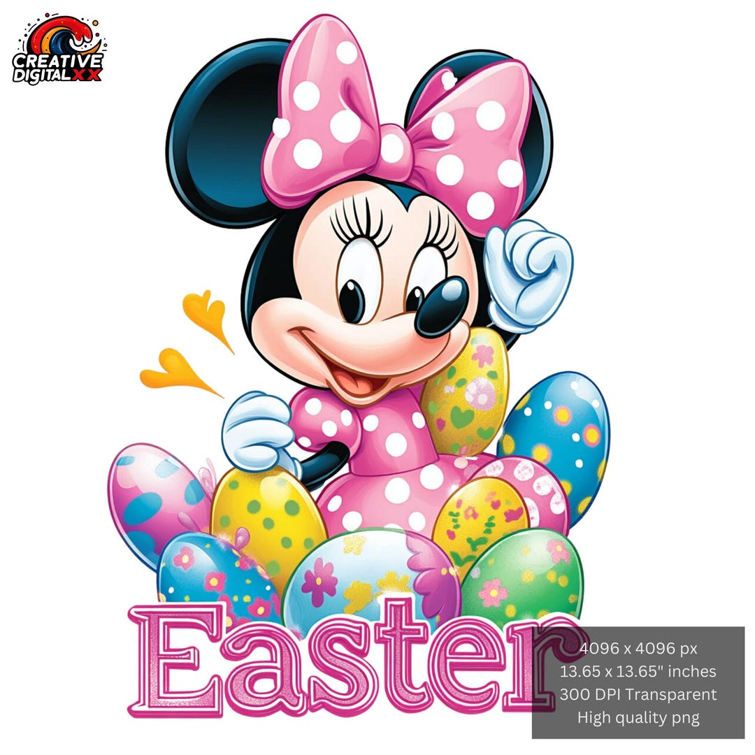 Mini Mouse Easter Png, Cartoon Characters Png, Transparent Background ...