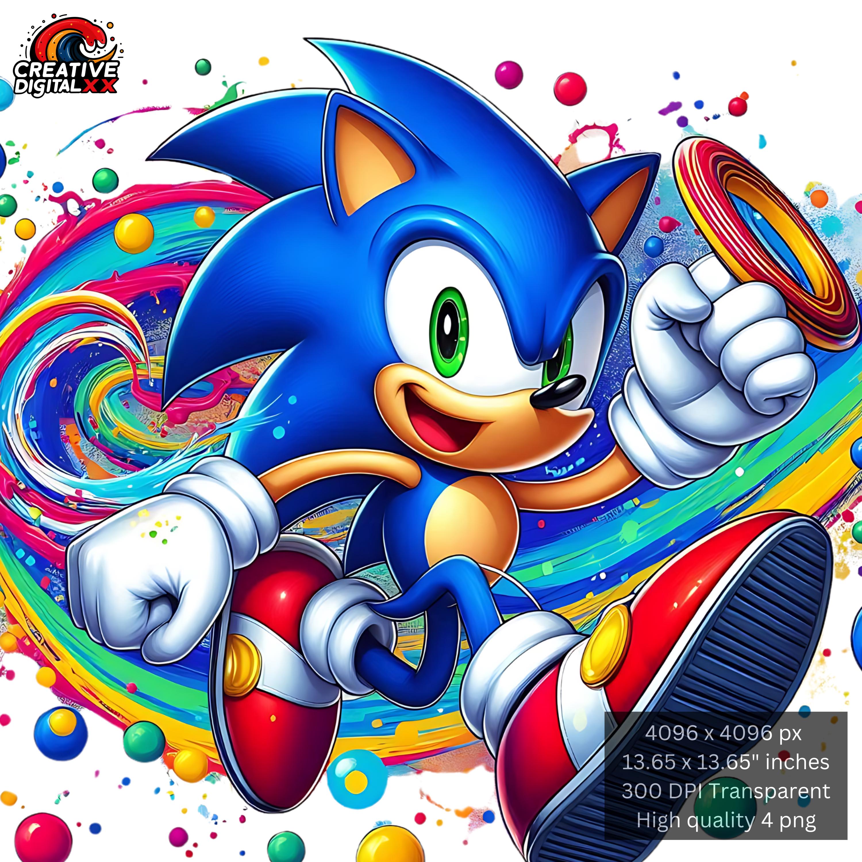 4-PNG Hedgehog Cartoon Sonic Png Vibrant Colors Digital Design Art File ...