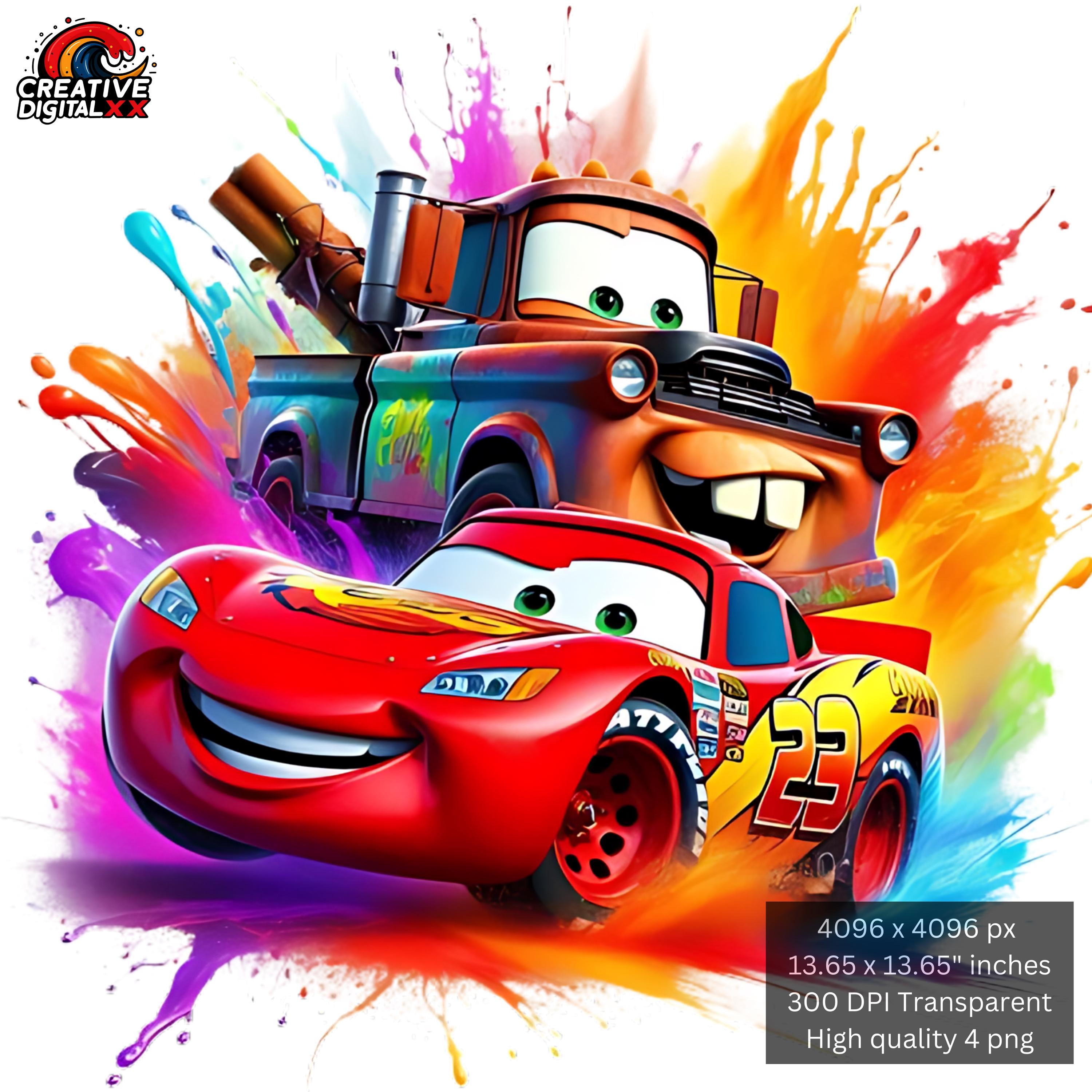 4 Car PNG Lightning Cars Splash and Watercolor Digital Design PNG File ...
