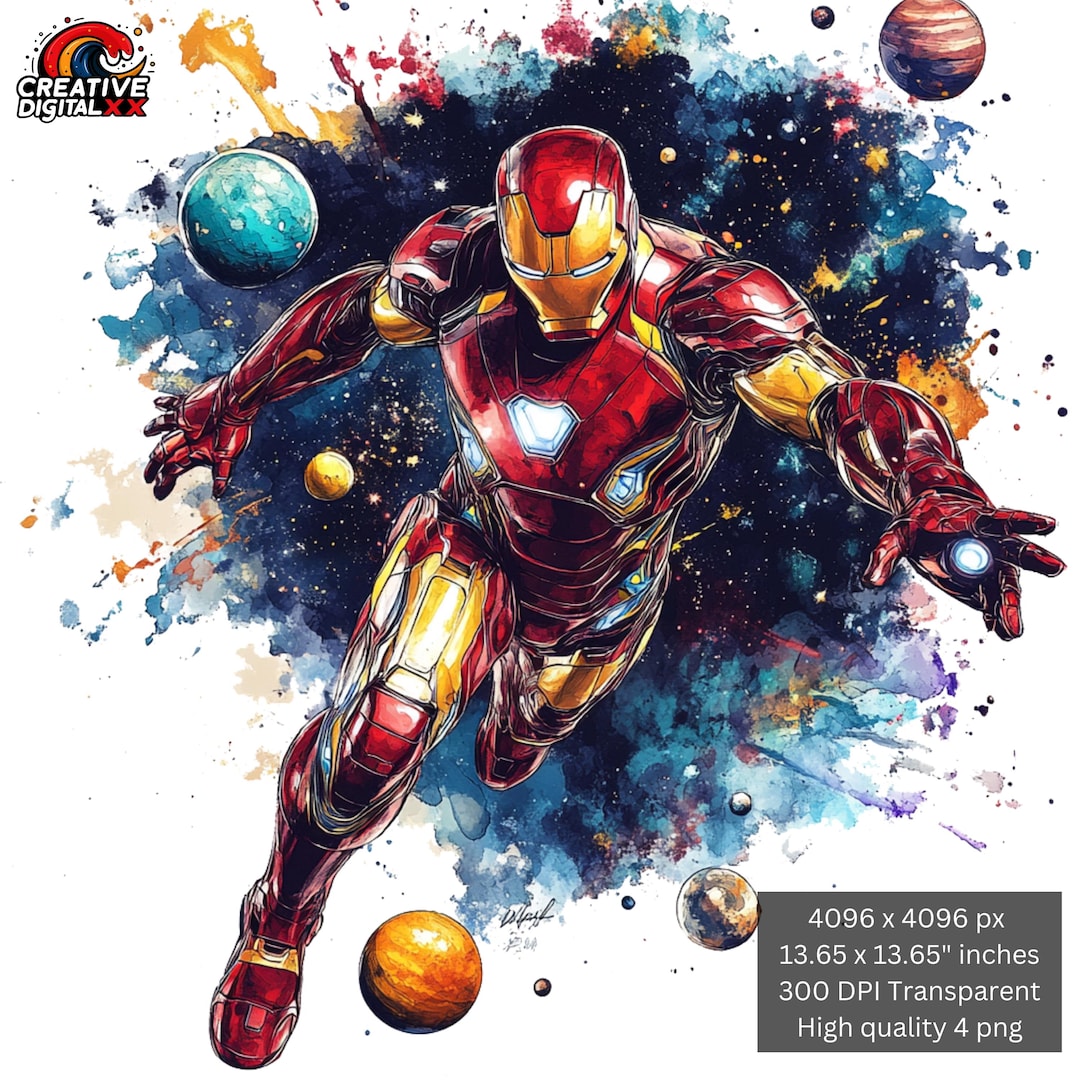 Iron-man Solar System 4 PNG - Digital Design PNG File for Sublimation ...