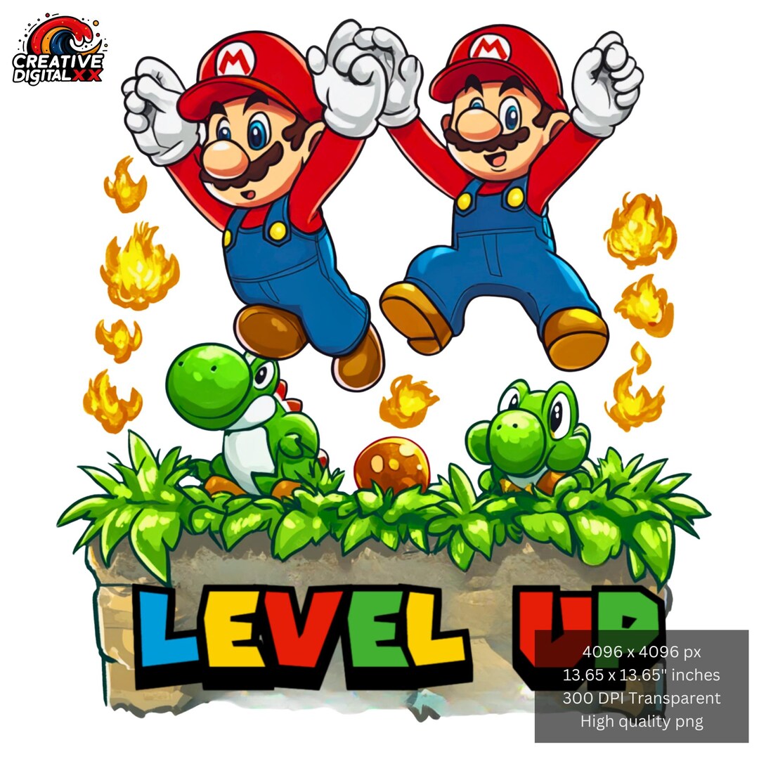 Level up Gaming Digital Art | Fun T-shirt Design, Printable Sublimation ...