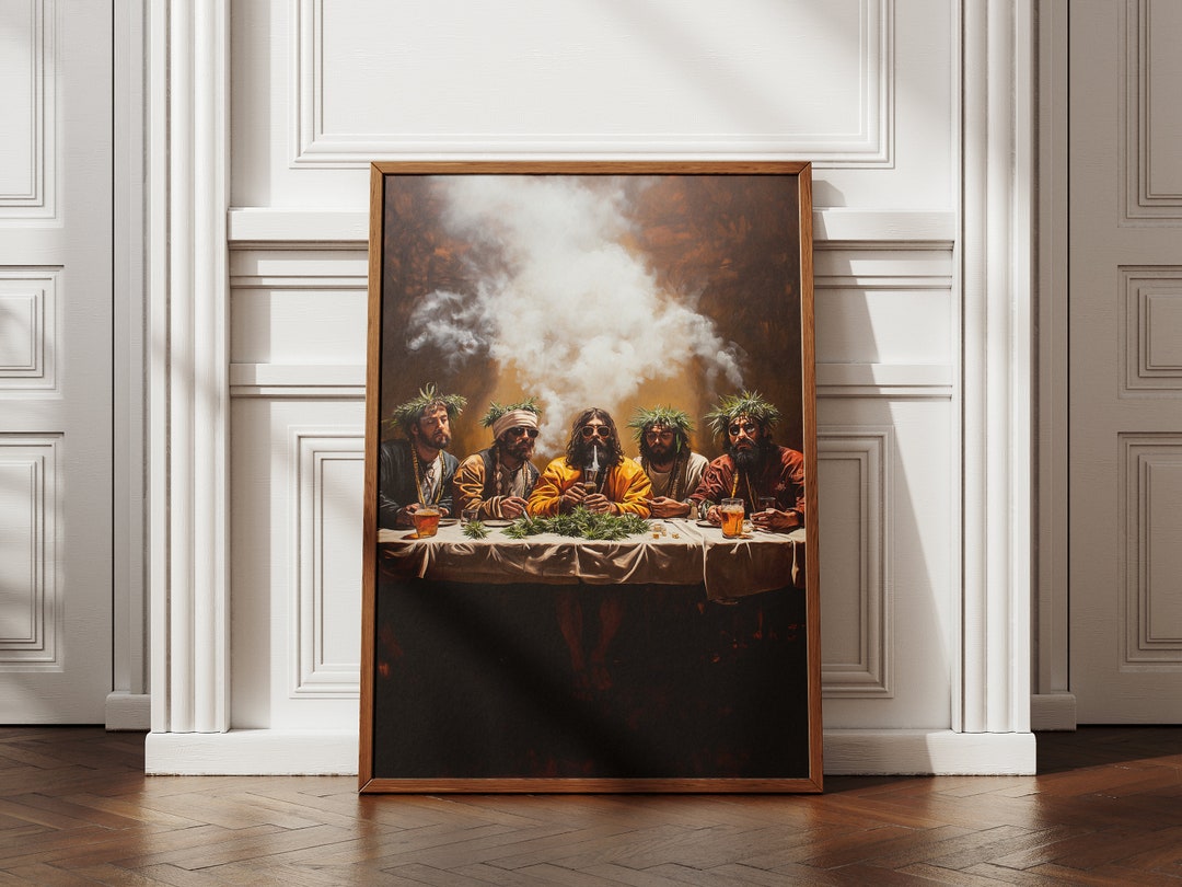 Surreal Last Supper Smoking Wall Art Print Dreamlike 1960s Pop Art ...