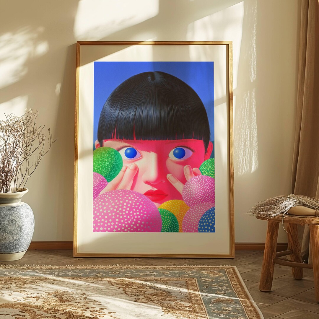 Wide Awake Yayoi Kusama Modern Abstract Exhibition-quality Art Print ...