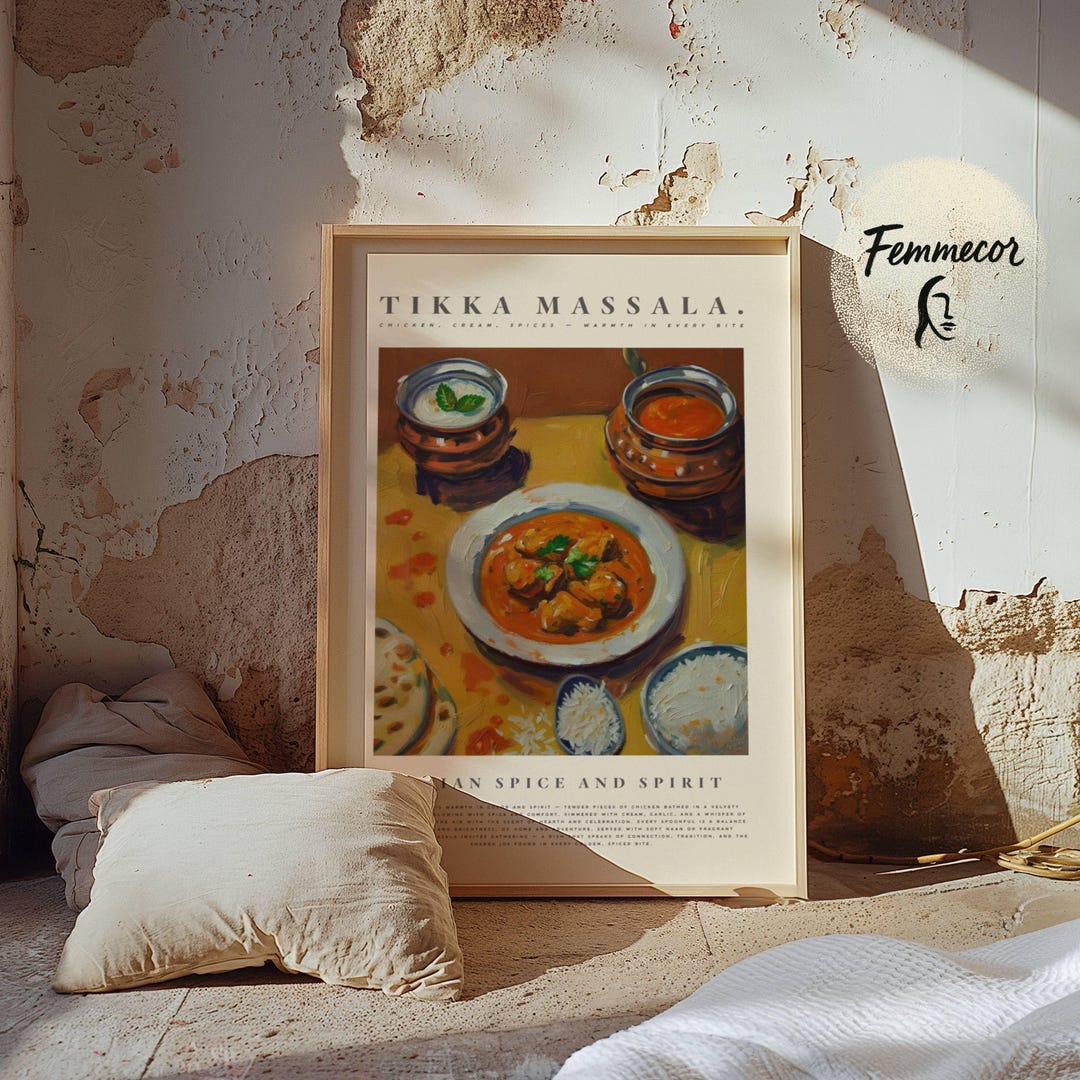 Tikka Masala Art Print | Indian Spice and Spirit Wall Art for Kitchen ...