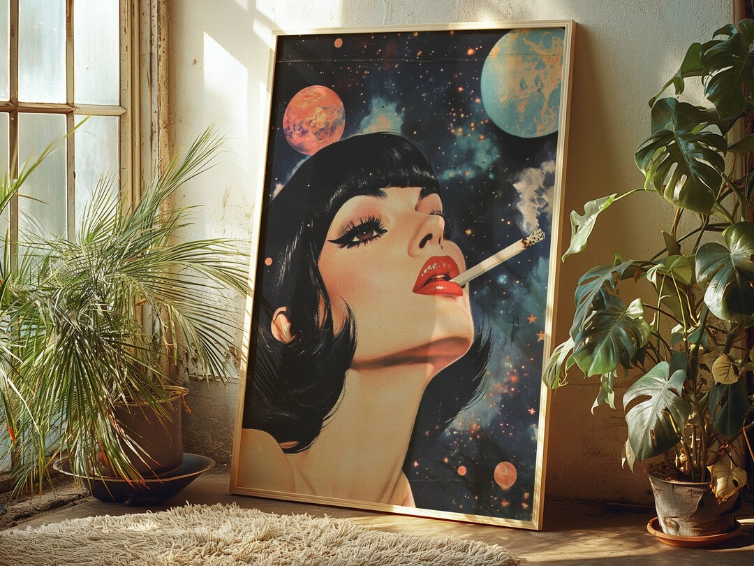 Vintage Large Wall Art Print Sizes A3 to A1 Space Pin up Trippy Retro ...