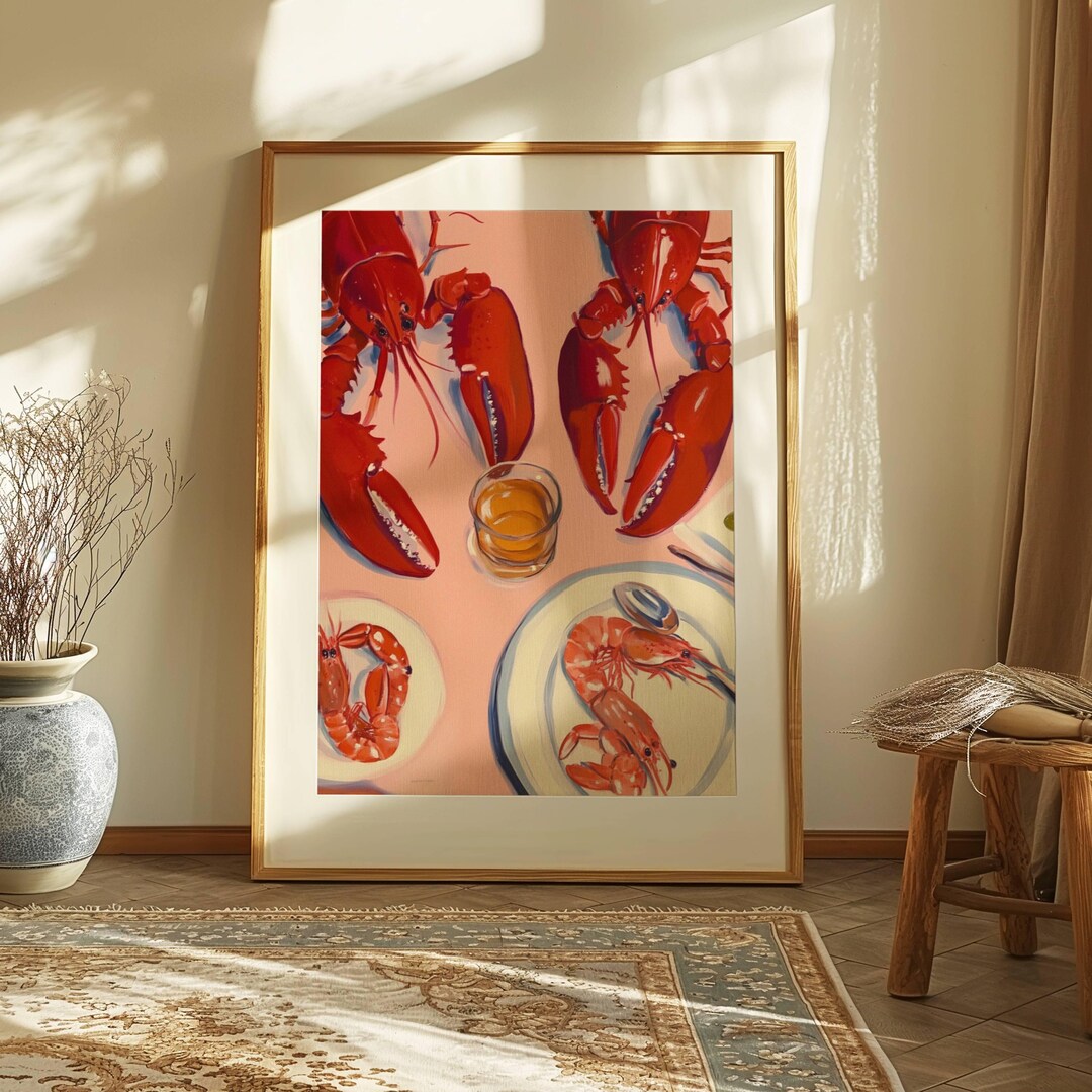 Lobster Feast Girl Dinner Party Messy Table Spread Exhibition-quality ...