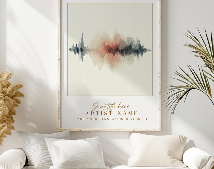 Custom Sound Wave Wall Art Personalised Husband Gift Idea for Wife ...