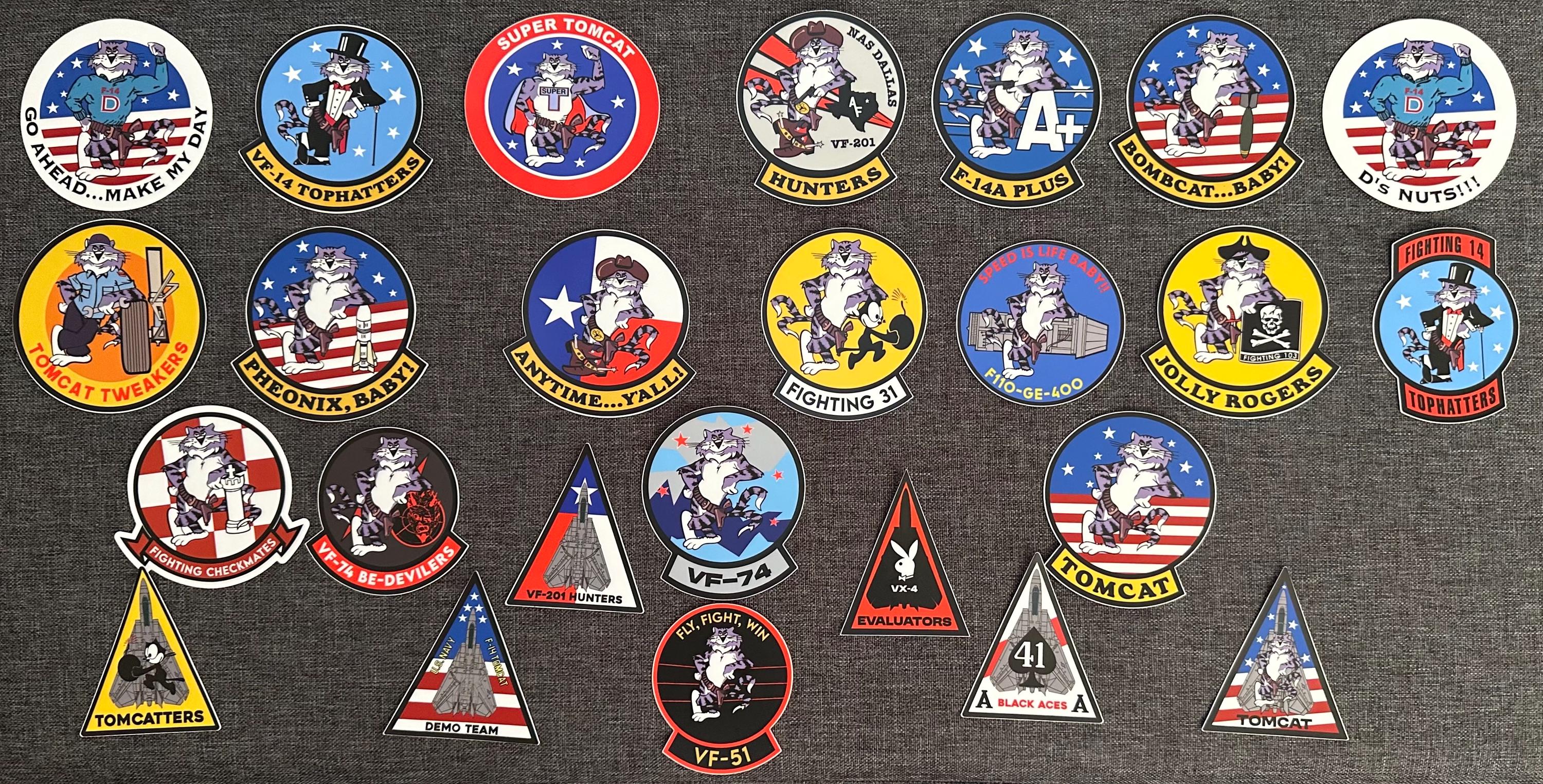 Lot of 25 F-14 Tomcat Logos and Unit Decals Stickers - Etsy