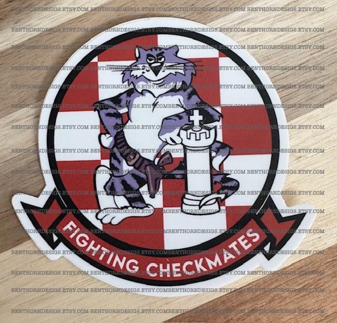 F-14 Tomcat Fighting Checkmates Sticker Decal Logo - Etsy