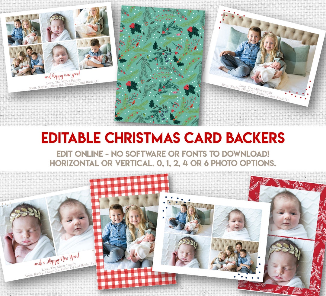 Instant Download - Back Card Designs Instant Download DIY Editable ...