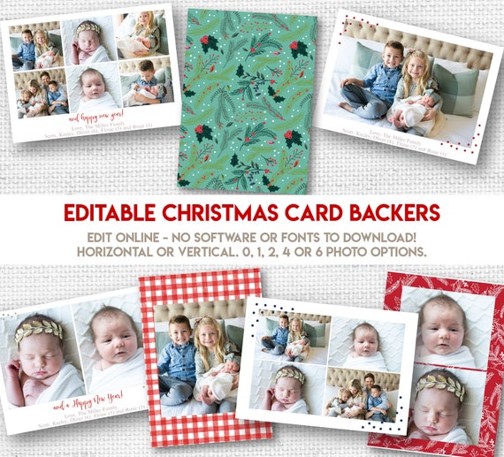 Instant Download - Back Card Designs Instant Download DIY editable ...