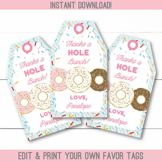 Colorful Sprinkle Donut Breakfast Party Instant Download Editable Decor ...