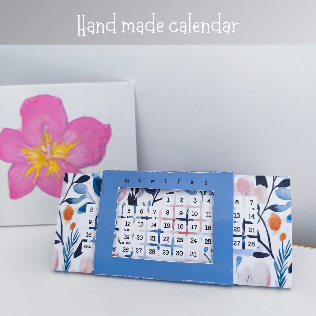 Diy Tutorials Undated Sliding Calendar, Make Your Cakendar, Hand Made ...