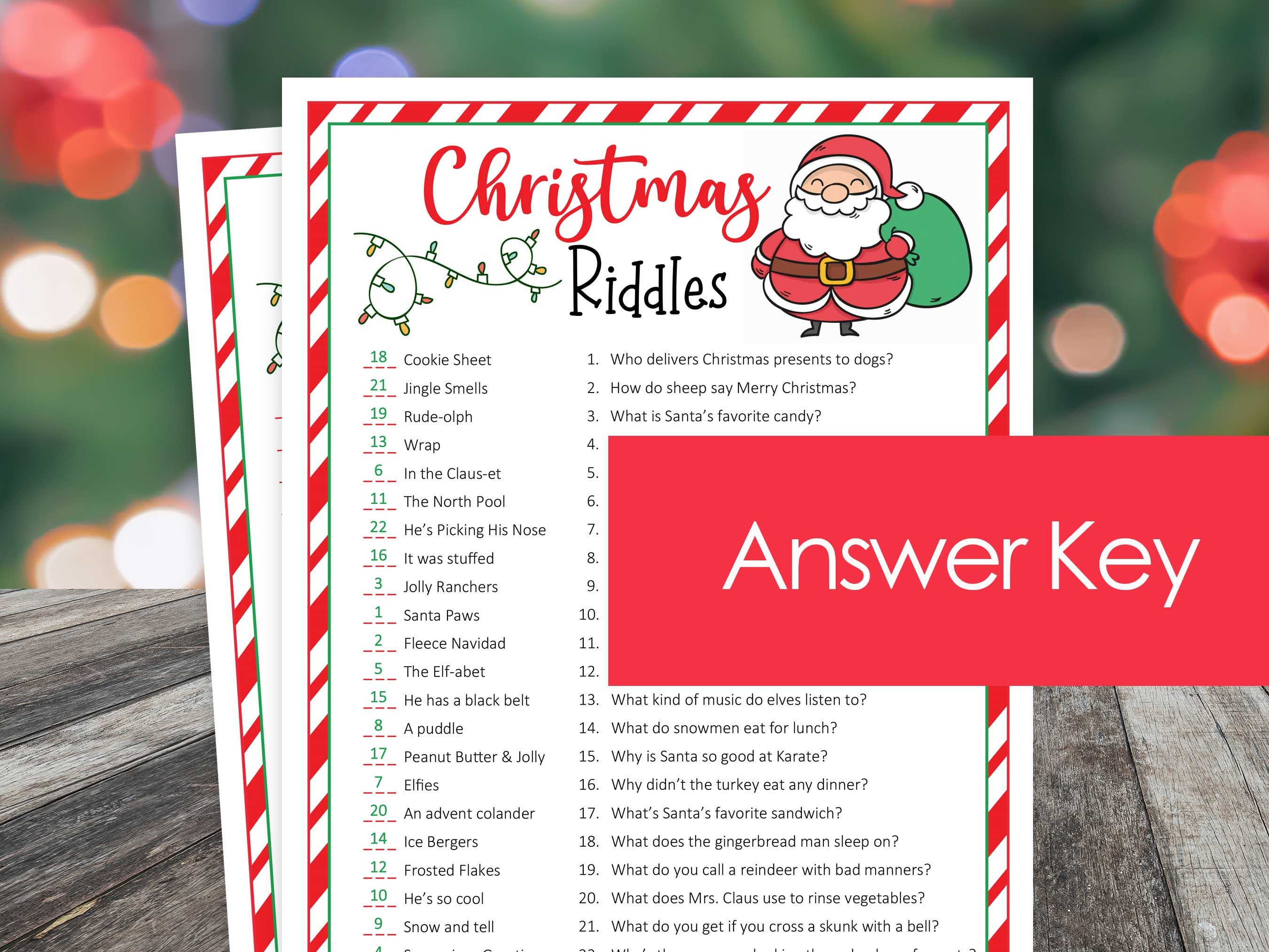 Christmas Riddles Game - Christmas Riddles - Family Christmas Game ...