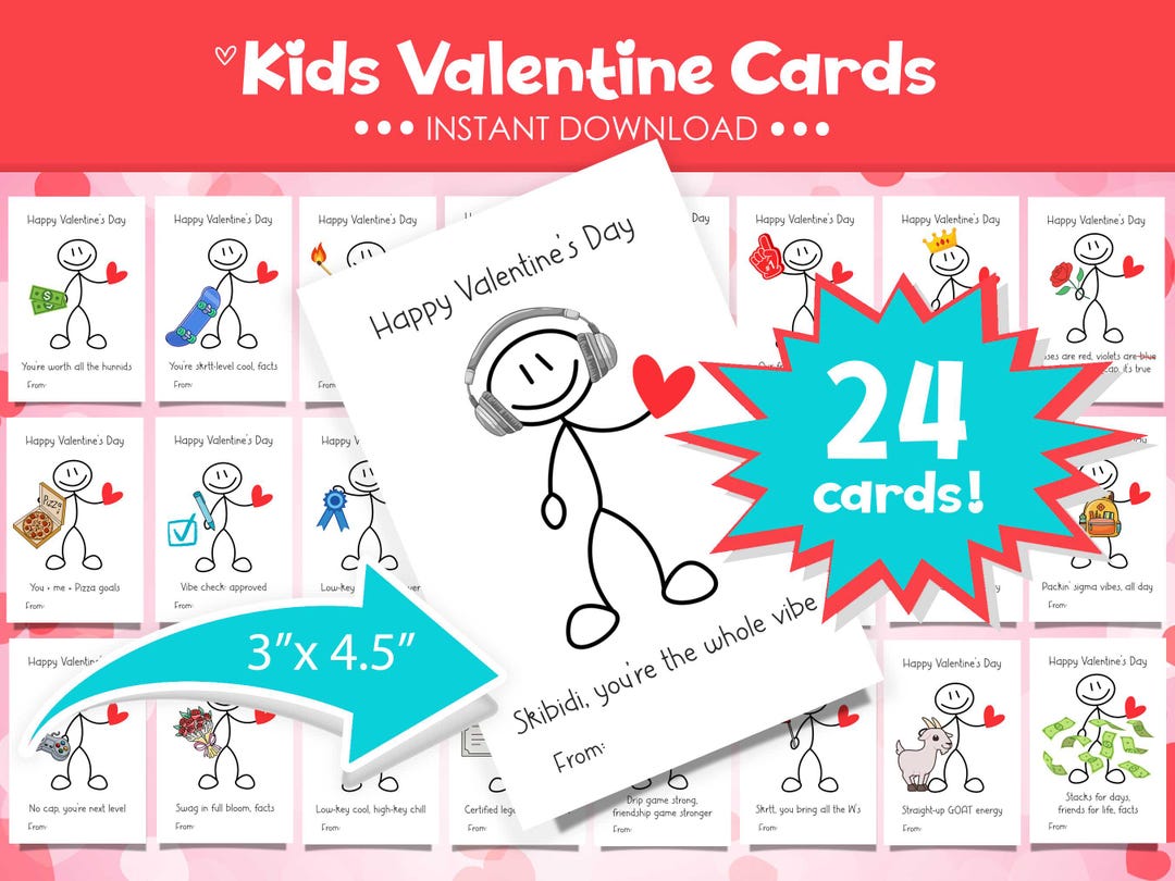Kids Valentine Cards - Tween Valentine Cards - Cool Valentine Cards ...
