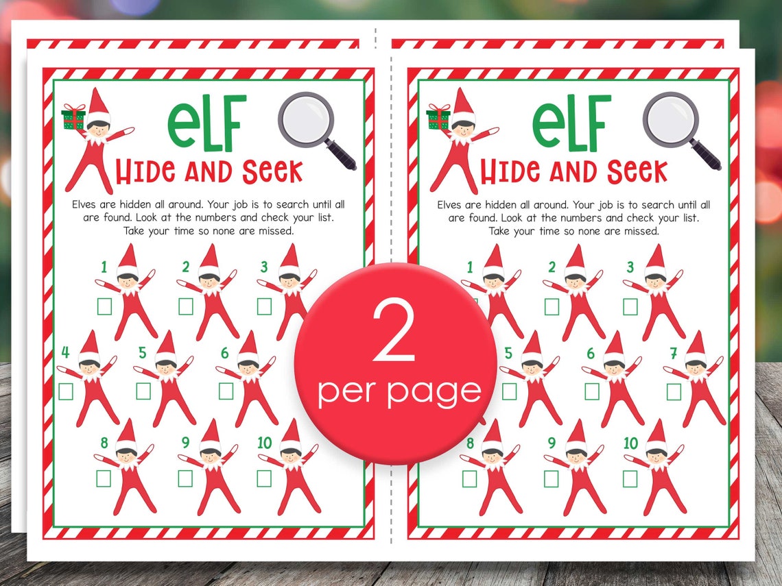 Christmas Game Printable - Elf Christmas Game - Kids Christmas Game ...