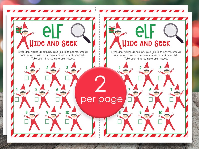 Christmas Game Printable - Elf Christmas Game - Kids Christmas Game ...