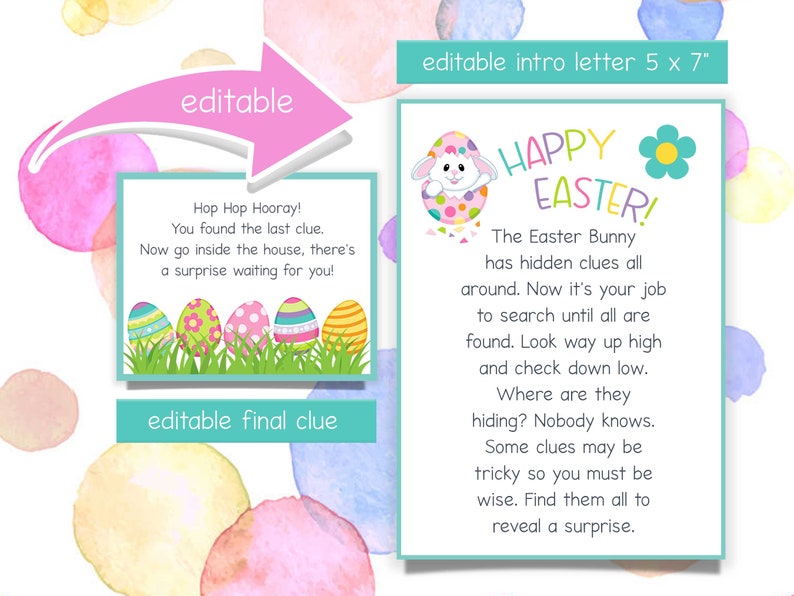 Easter Treasure Hunt - Outdoor Easter Treasure Hunt - Indoor Easter ...