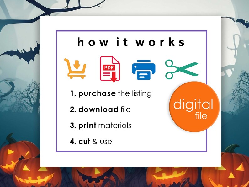 Halloween Treasure Hunt - Halloween Scavenger Hunt - Young Kids ...