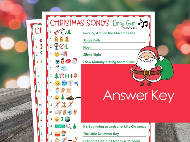 Christmas Songs Emoji Game - Christmas Music Game - Christmas Song Game ...