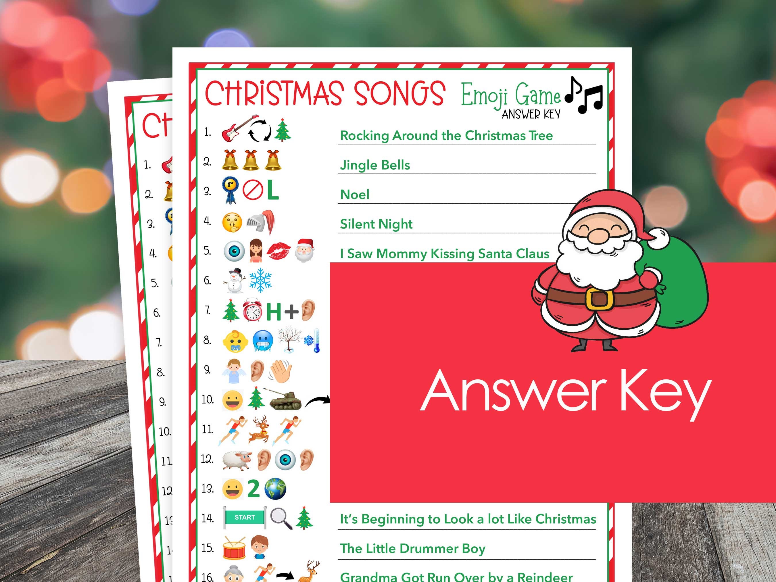 Christmas Songs Emoji Game - Christmas Music Game - Christmas Song Game ...