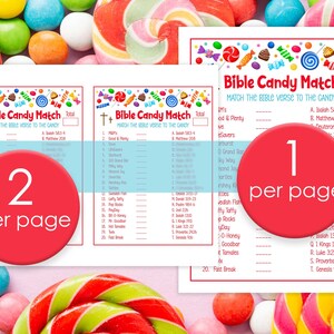Bible Candy Match Game - Bible Verse Game - Sunday School Game ...