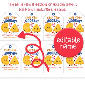 Chips Valentine Gift Tags - Kids Valentine Cards - Potato Chip ...
