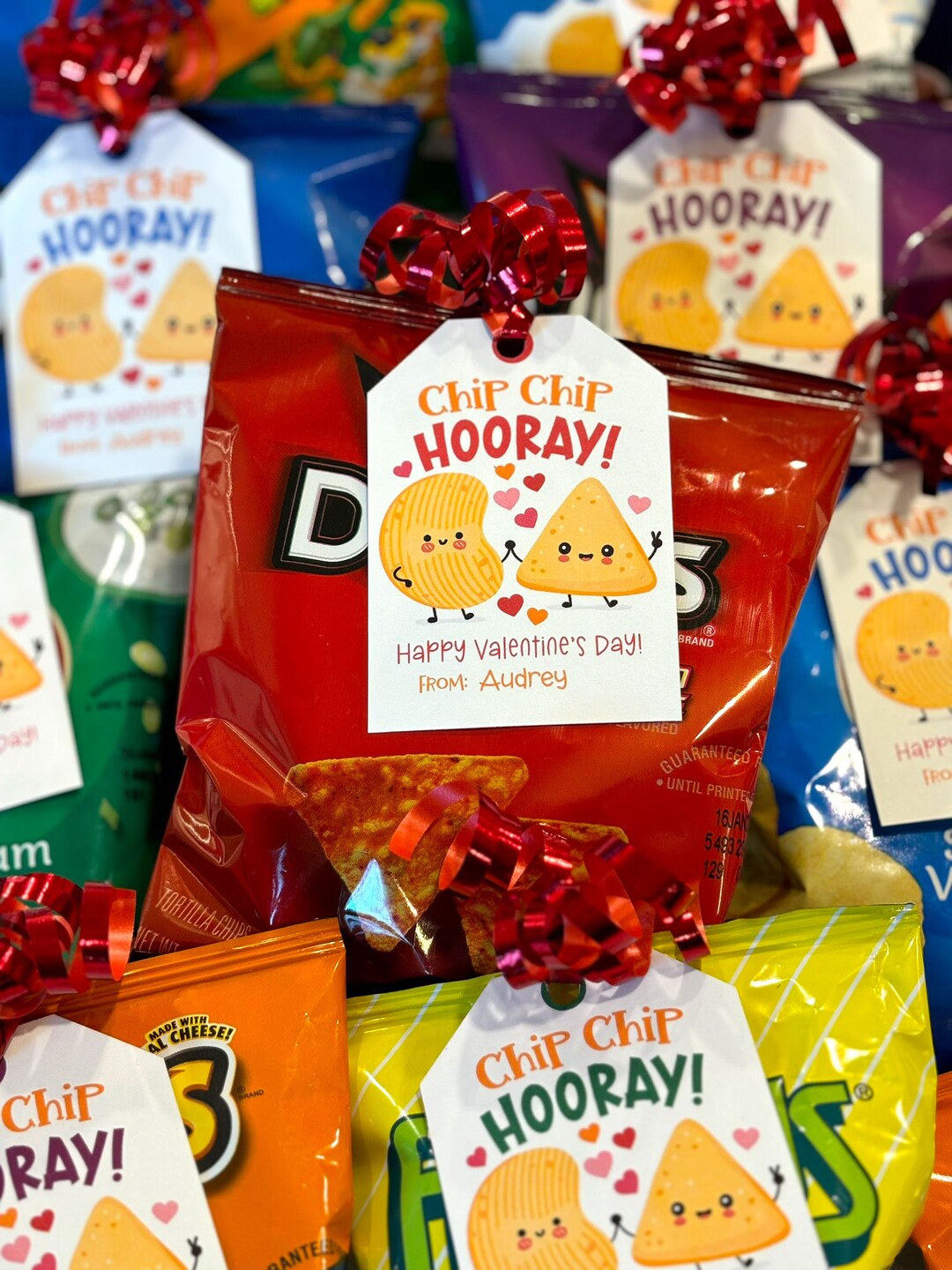 Chips Valentine Gift Tags - Kids Valentine Cards - Potato Chip ...