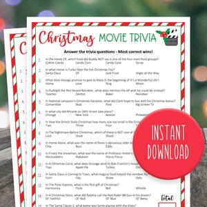 Christmas Movie Trivia Game - Christmas Trivia Game - Christmas Movie ...