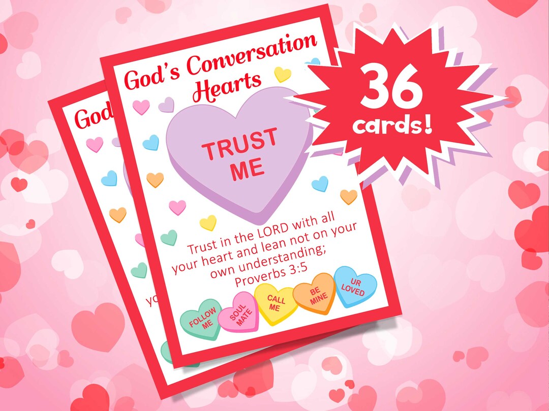 Conversation Hearts Valentine Cards - Bible Verse Valentine Cards ...