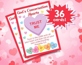 Conversation Hearts Valentine Cards - Bible Verse Valentine Cards ...