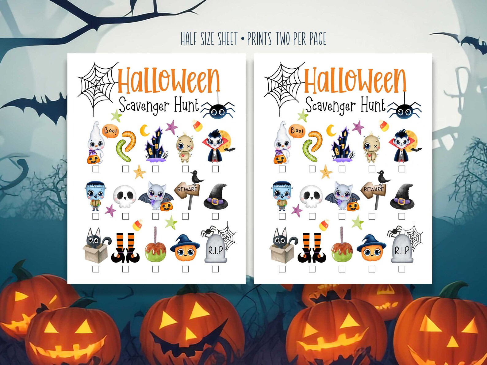 Halloween Treasure Hunt - Halloween Scavenger Hunt - Young Kids ...