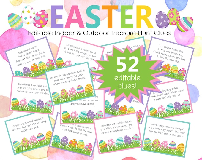 Outdoor Easter Scavenger Hunt, Outdoor Easter Treasure Hunt, Easter Egg ...