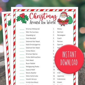Christmas Around the World Game - Christmas Game Printable - Christmas ...