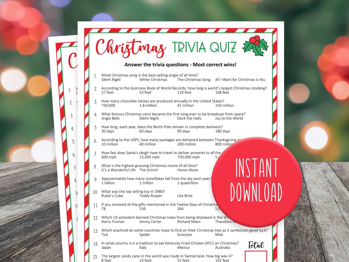 Christmas Movie Trivia Game - Christmas Trivia Game - Christmas Movie ...