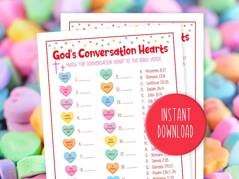 Bible Candy Match Game - Bible Verse Game - Sunday School Game ...