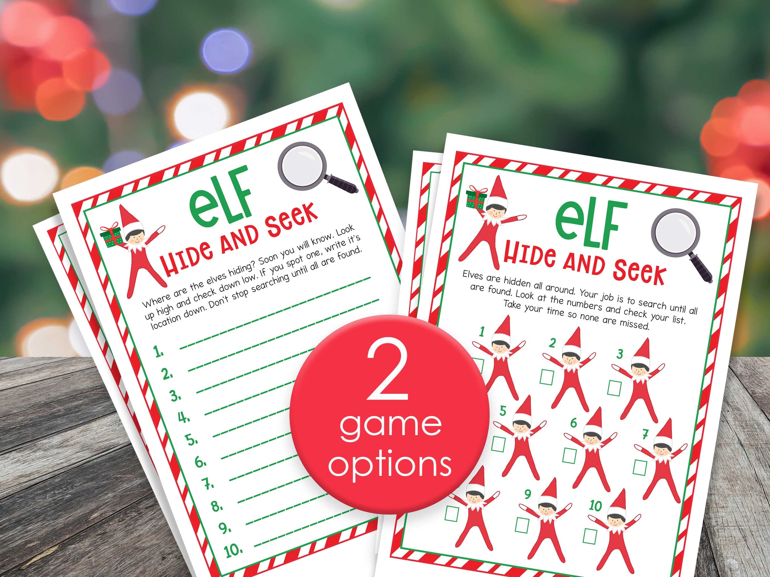 Christmas Game Printable - Elf Christmas Game - Kids Christmas Game ...