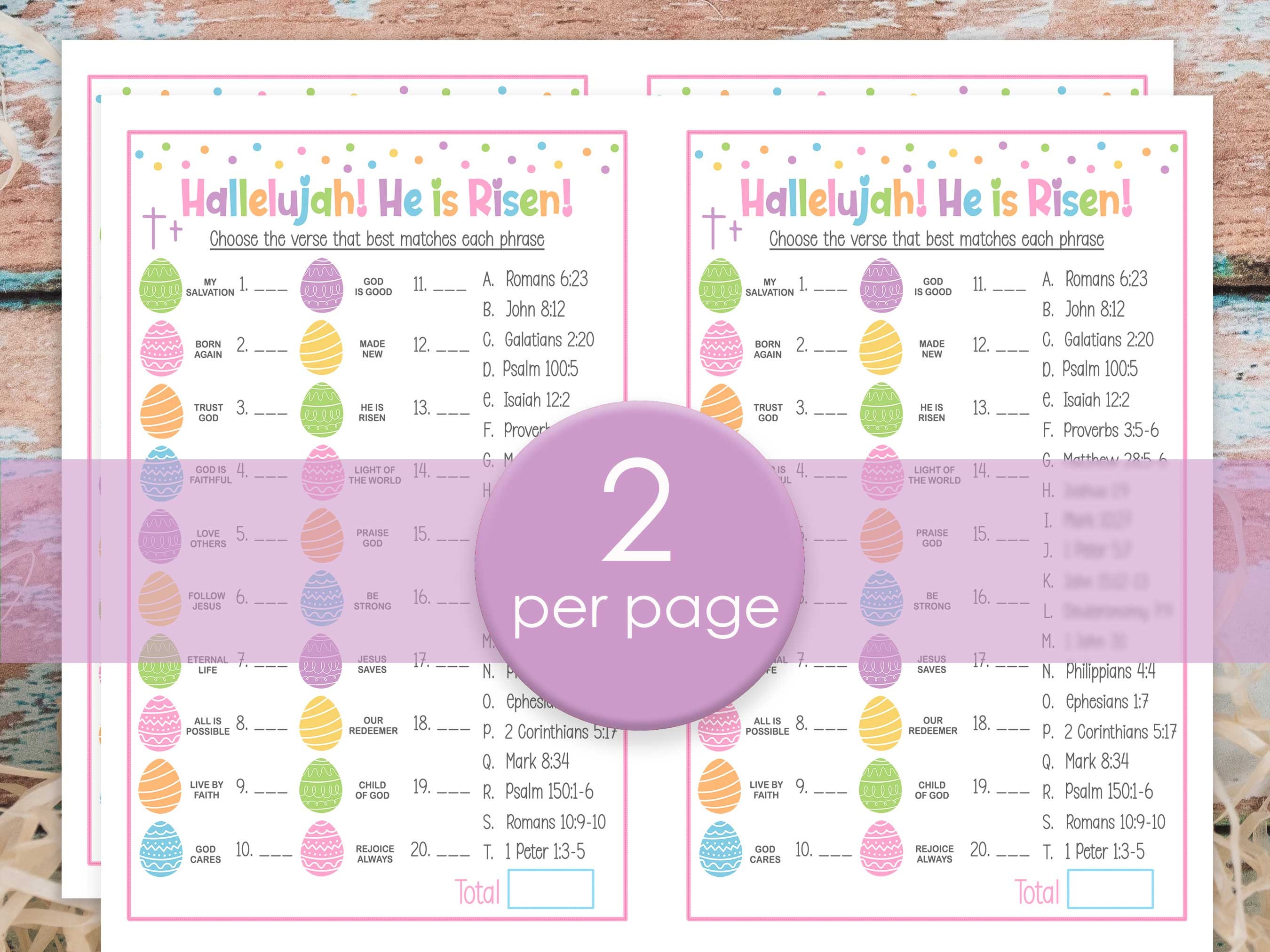 Easter Bible Match Game - Easter Bible Game - Easter Bible Verse Game ...