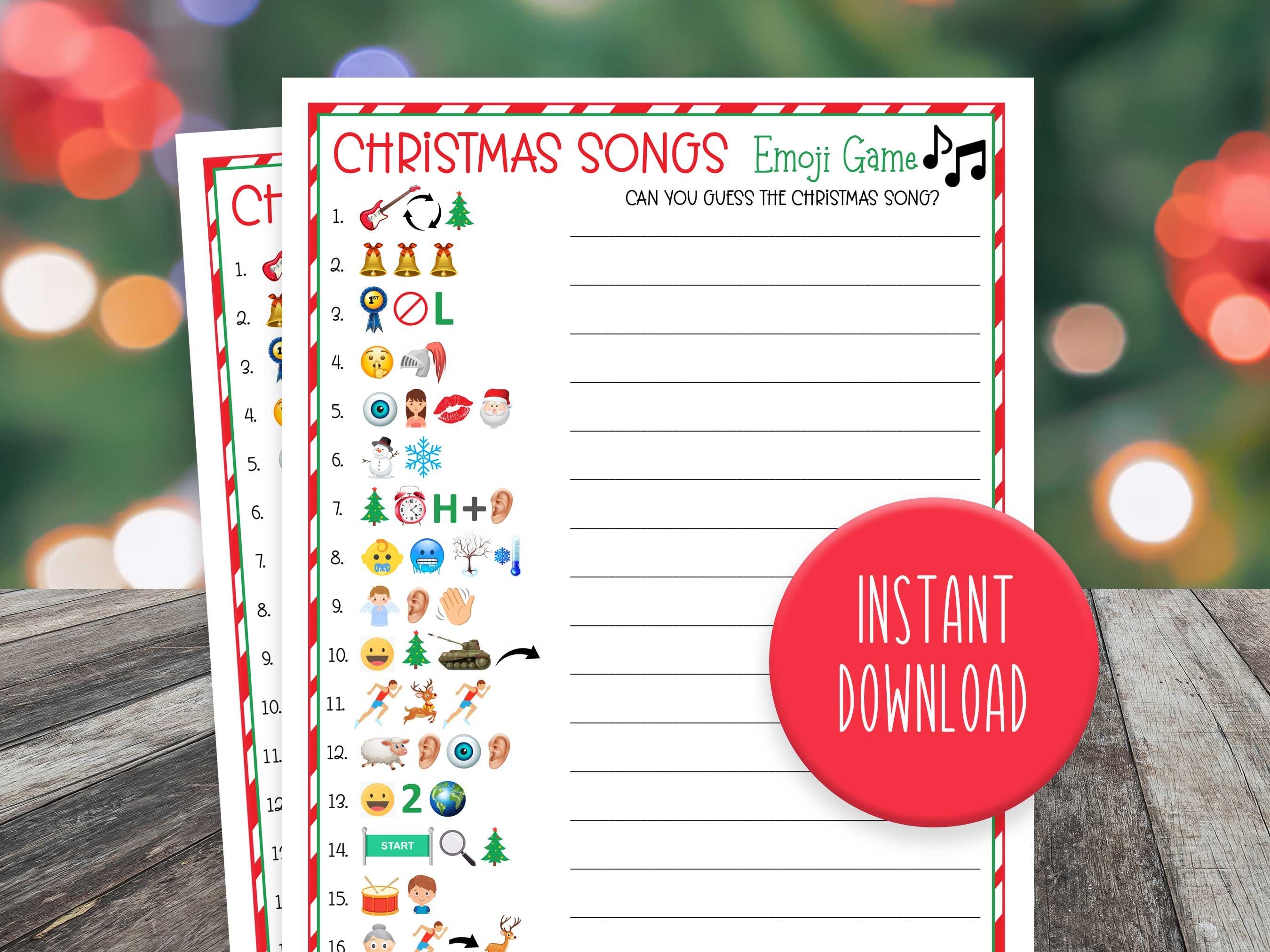 Christmas Songs Emoji Game - Christmas Music Game - Christmas Song Game ...