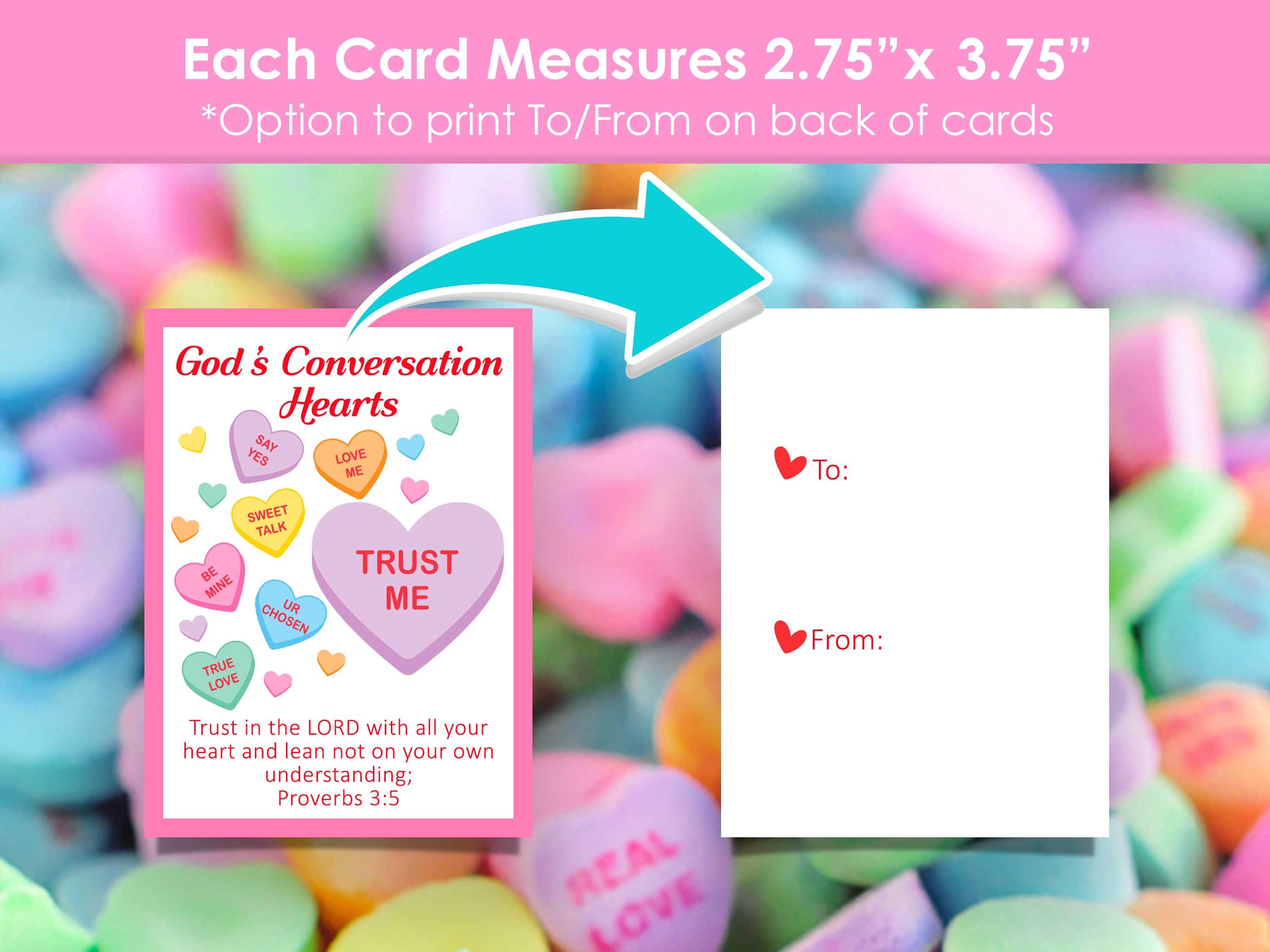 Conversation Hearts Valentine Cards - Bible Verse Valentine Cards ...