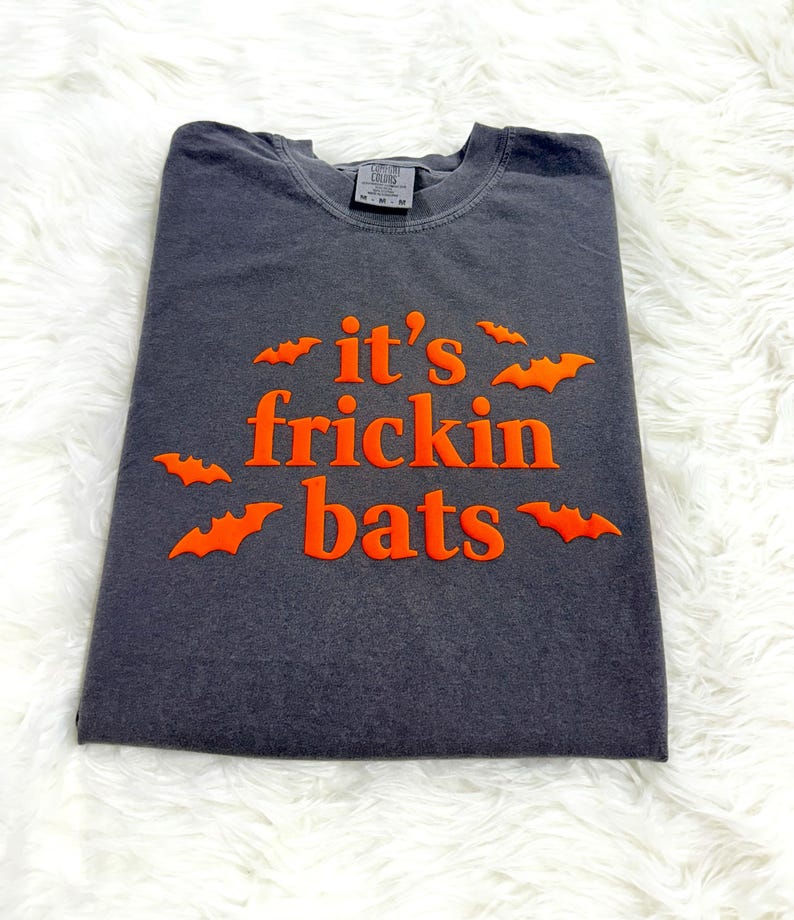 Comfort Colors®puff 3D It's Frickin Bats Sweatshirt,embossed Halloween ...