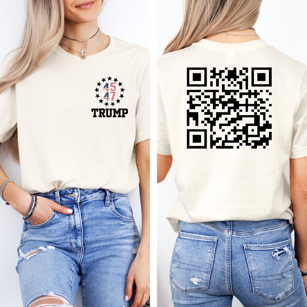 Trump Dancing QR Code Shirt, Funny Trump Tee With Scannable QR Code ...