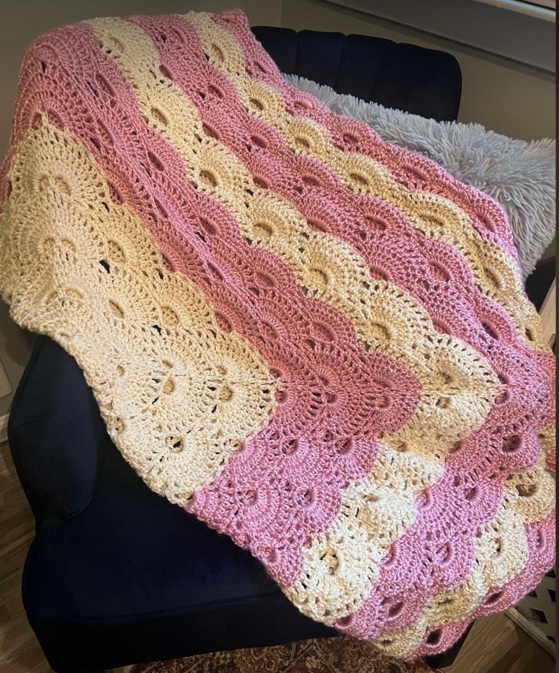 Handmade Crochet Throw Blanket - Etsy