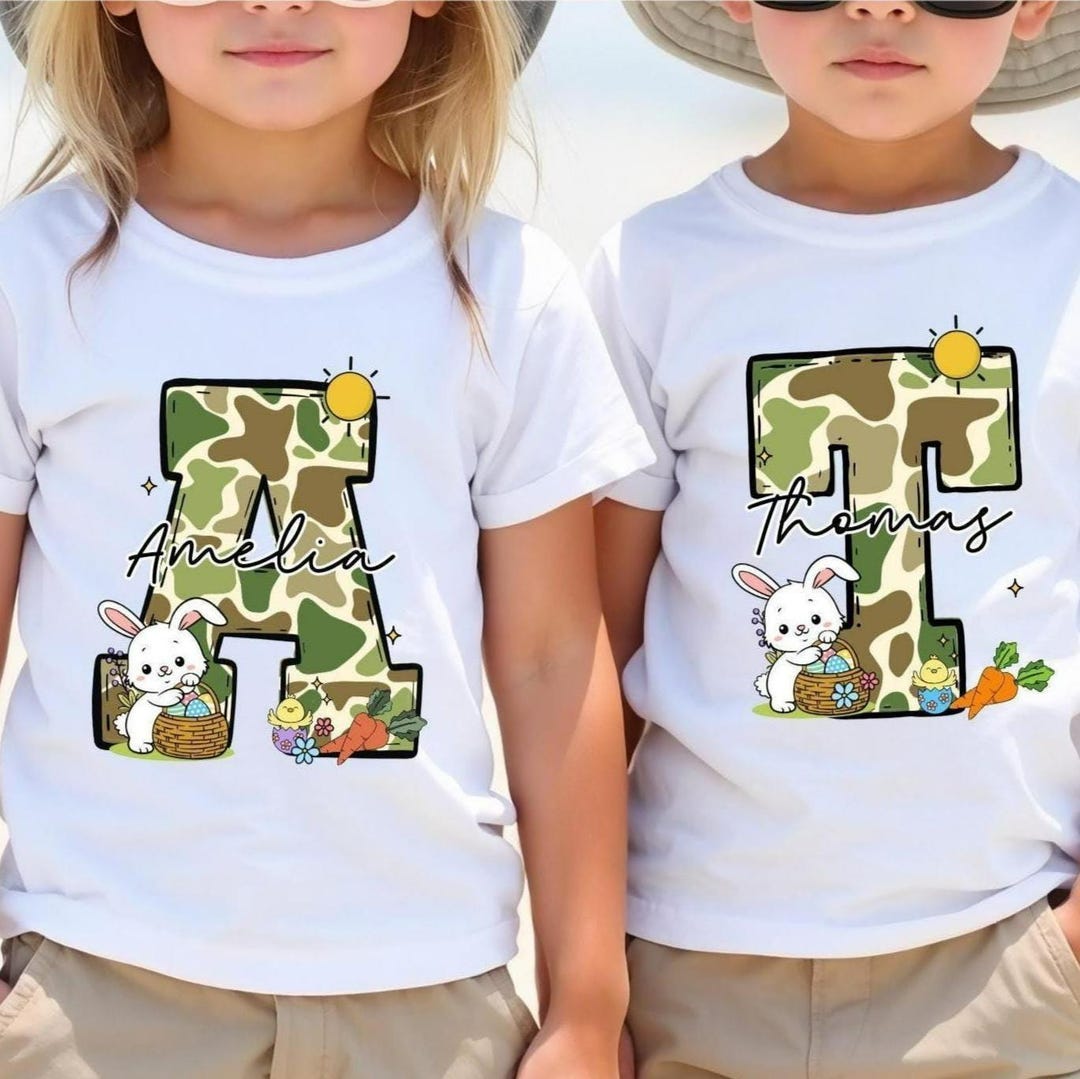 Custom Boys Easter Camo Shirt, Toddler Girls Easter Tops, Kids Easter ...