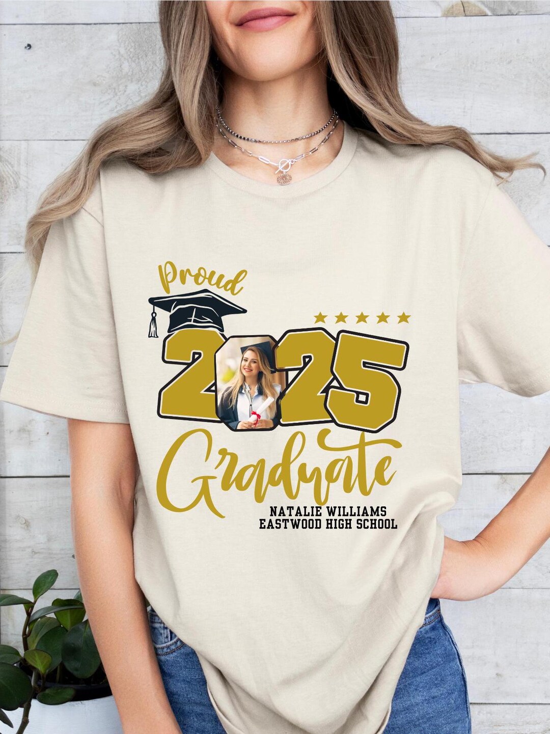 Custom Graduation Shirt, Grad 2025 High School Tee, Graduation Squad ...